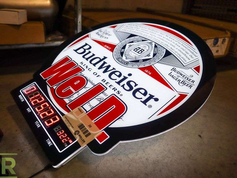 Budweiser / We ID Lighted Sign - Roller Auctions
