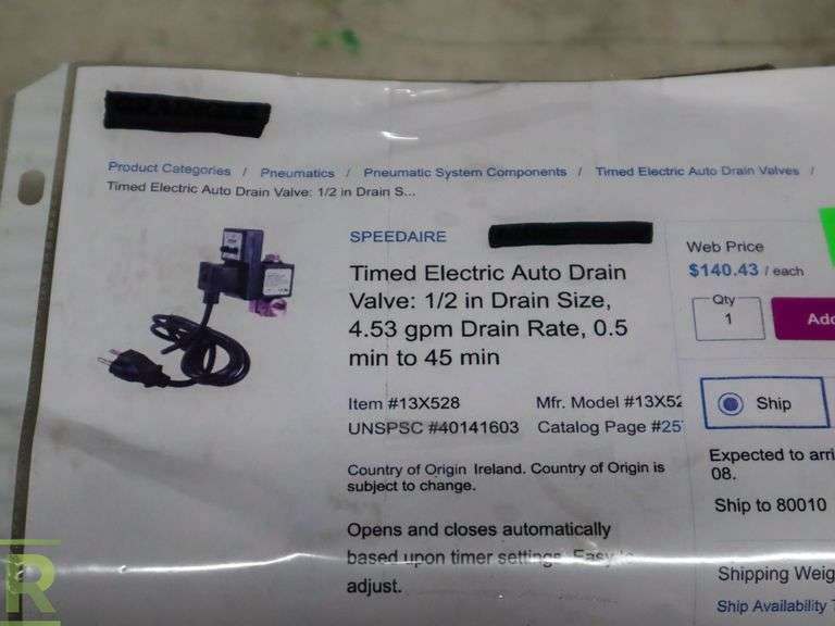 Intermatic ET1105C Electronic Timer and Speedaire 13X528 Timed Electric ...