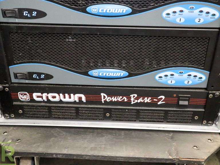 Audio Road Case With (2) Crown CL2 Amplifiers, Crown Power Base 2 ...