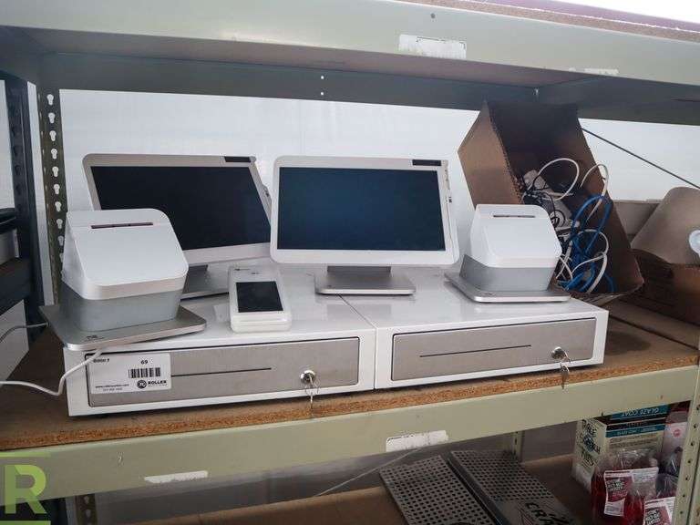 Clover Point Of Sale System; (2) C501 Point Of Sale Terminals, (2) P500 ...