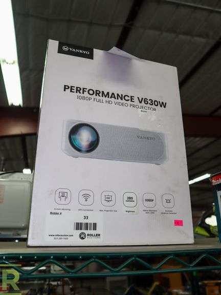 New Vankyo Performance V630W 1080P Full HD Video Projector - Roller ...