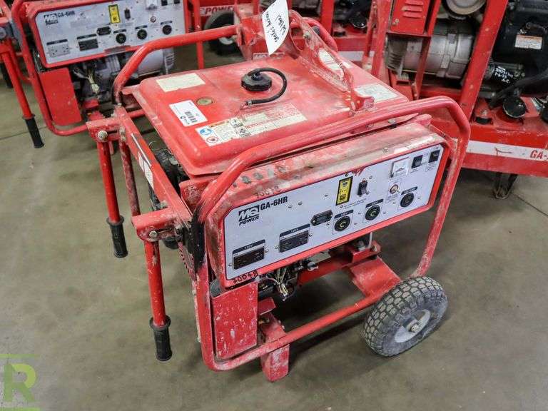 MQ Power GA-6HR Generator, Honda Gas Engine (Smokes, Bad Wheel ...