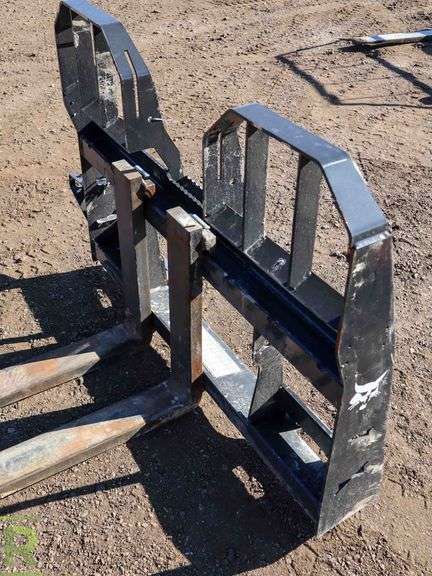 New Bobcat Fork Attachment To Fit Skid Steer Loader, 48" Forks - Roller ...