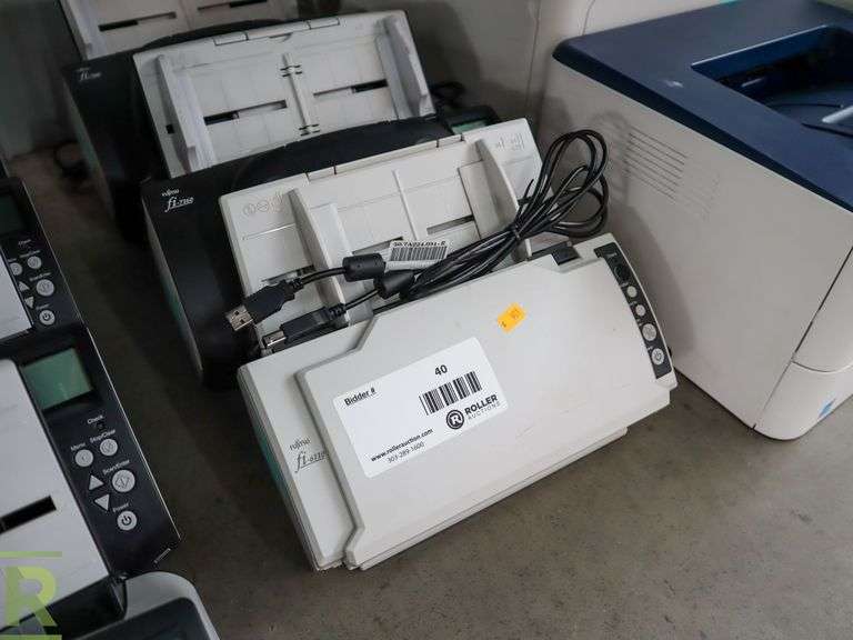 (2) Fujitsu FI-760 and FI-6110 Desktop Scanners - Roller Auctions