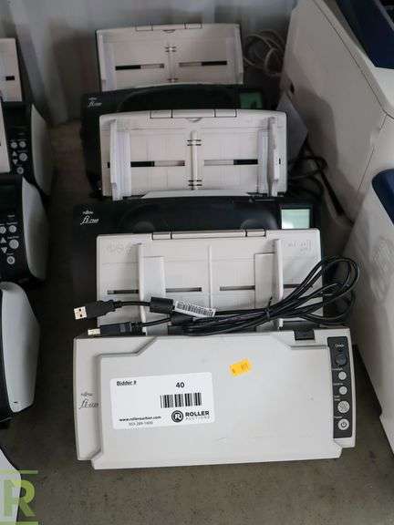 (2) Fujitsu FI-760 and FI-6110 Desktop Scanners - Roller Auctions