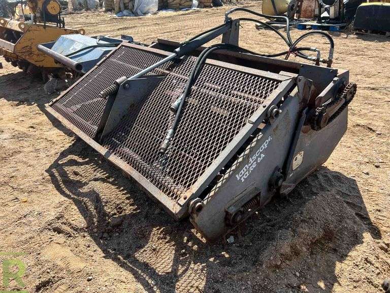 70" Bobcat Landscape Rake Attachment To Fit Skid Steer Loader - Roller ...