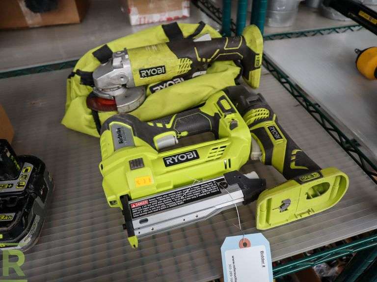 Ryobi 18V Cordless Tools; P246 Vibratory Tool, P318 Nailer and P4221 ...