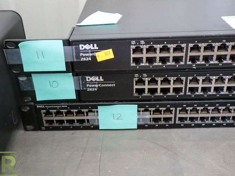 2 Dell Power Connect 2824 And 1 Power Connect 2848 Network Switches