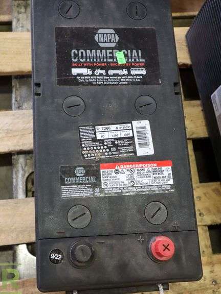 (2) New Napa Commercial 7266 Batteries - Roller Auctions