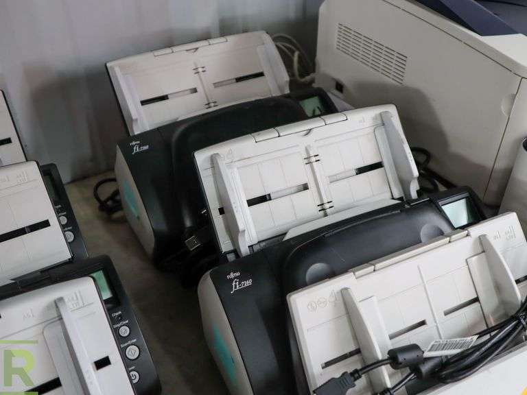 (2) Fujitsu FI-760 and FI-6110 Desktop Scanners - Roller Auctions