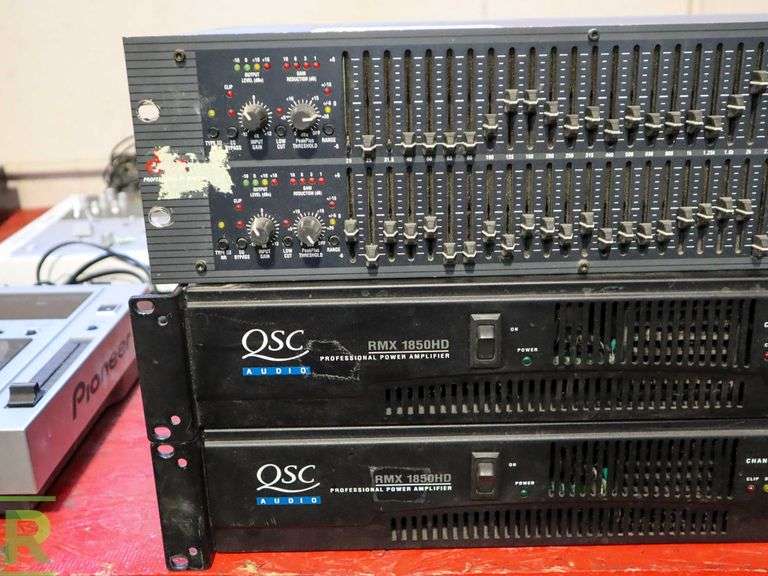 DBX 2231 Equalizer and (2) QSC RMX1850HD Power Amplifier - Roller Auctions