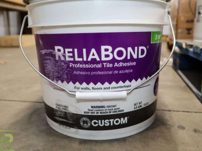 (6) Reliabond Custom Professional Tile Adhesives, 3.5-Gallon - Roller ...