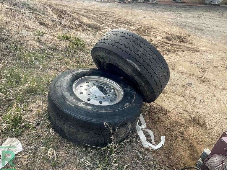 (2) Goodyear G286 425/65R225 DOT 1003 Super Single Tires with Wheels ...