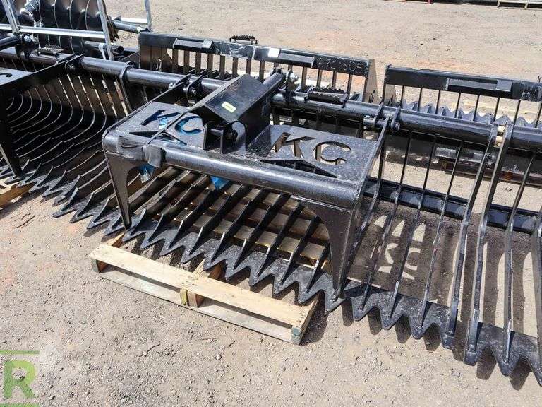 New Kit Containers Hydraulic 76" Skeleton Grapple Bucket To Fit Skid ...