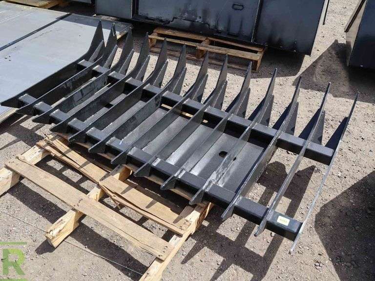 New Kit Containers 70" Root Rake Attachment To Fit Skid Steer Loader ...