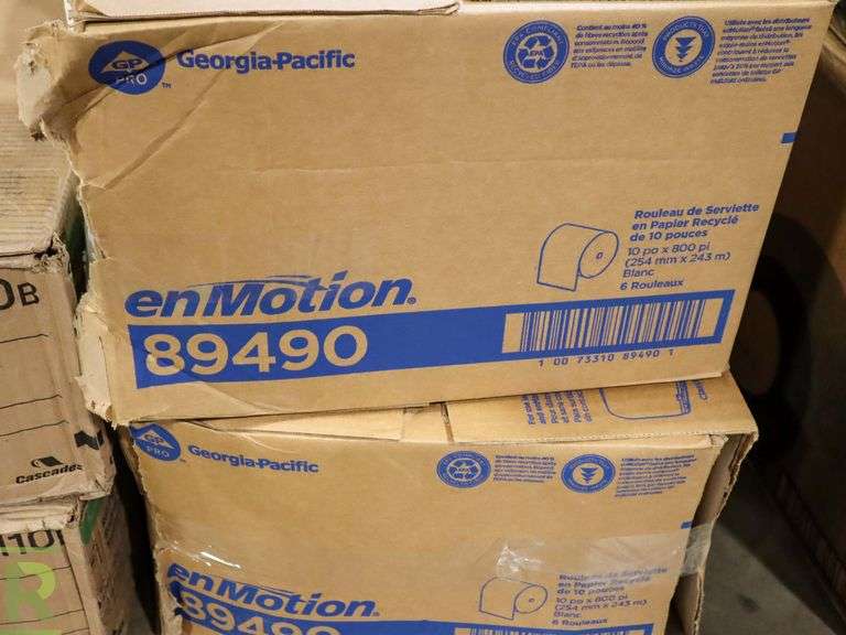 (4) Boxes of Roll Paper Towels; Cascades T110B and EnMotion 89490 ...