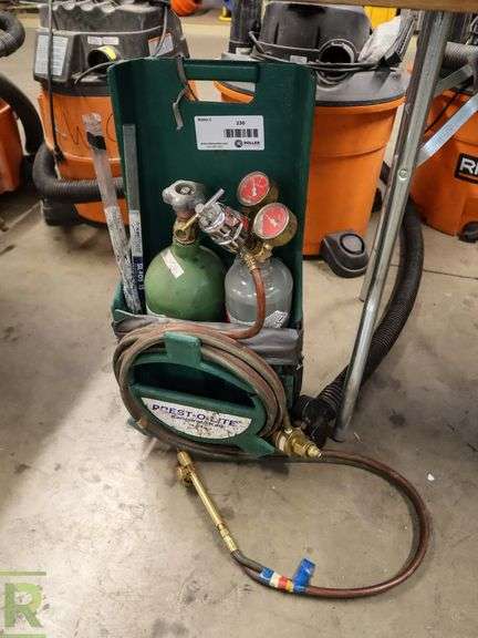Prestolite Acetylene Welding Torch Kit With Tanks - Roller Auctions