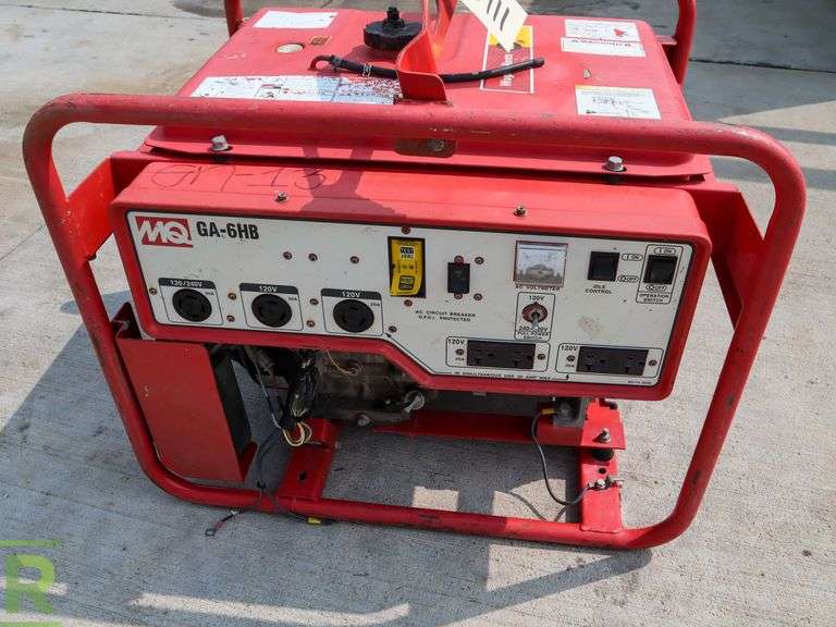 Multiquip GA-6H Generator, 6000W, Gas - Roller Auctions