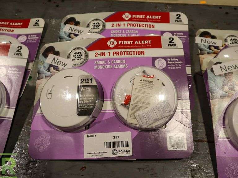 (2) First Alert 2-in-1 Protection Smoke & Carbon Monoxide Alarm 10 Year ...
