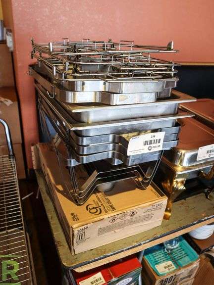 Box of Sterno Chafing Fuel With (9) Chafing Stands - Roller Auctions