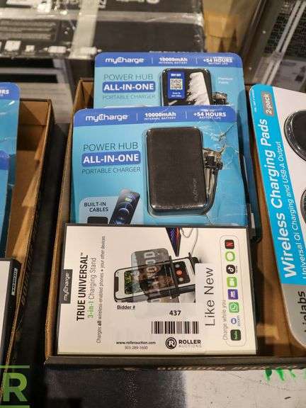 (2) MyCharge Power Hub All-In-One Portable Charger with Built-In Cables ...