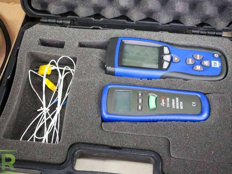 TIF 3310 Thermometer, Supco C01000 Carbon Monoxide Meter, TPI 555 Vane ...