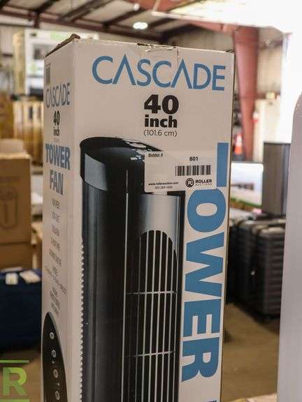 Cascade 40in Oscillating Tower Fan W/Remote - New - Roller Auctions