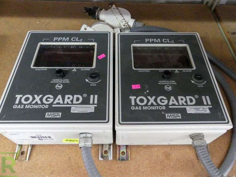 (2) MSA Toxgard II PPM CL2 Gas Monitors - Roller Auctions