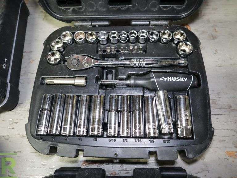 Husky Thin Wall Import Driver Set and Husky 3/8" Socket Set - Roller Auctions