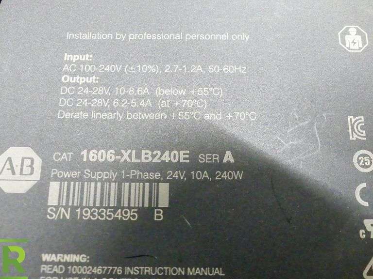 (2) Rhino 1606-XLB Industrial Power Supplies - Roller Auctions