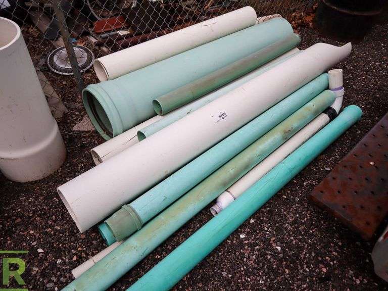 (3) Inventory Racks with Plastic Pipe - Roller Auctions