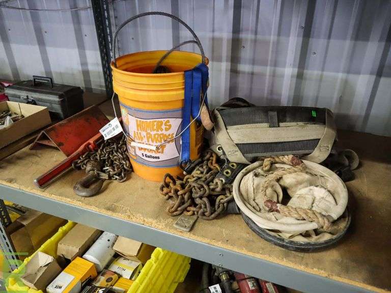 Winch, Chains, Tow Straps, Fall Arrest Harness and Tool Bag - Roller ...