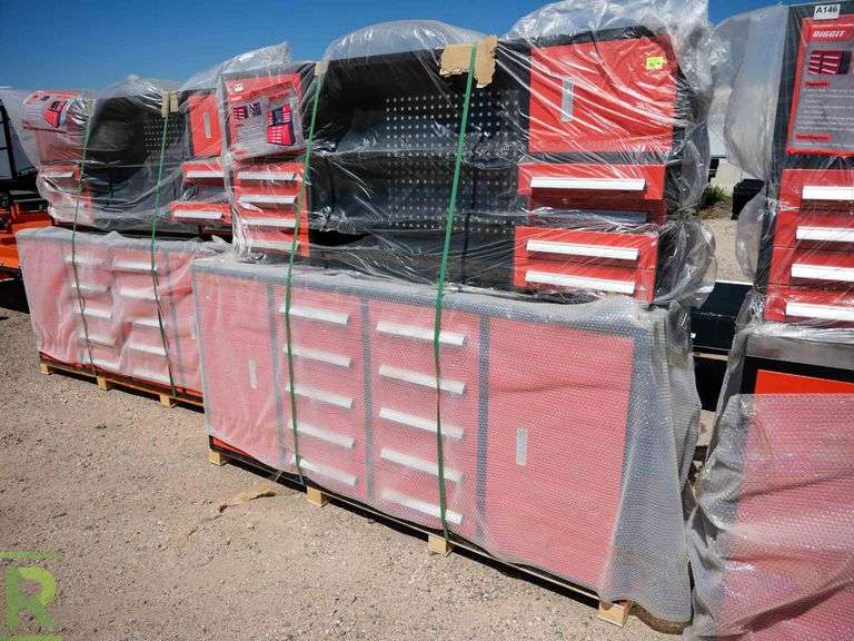 New Diggit Mod 18HD-4C Heavy Duty Workbench Cabinet Combo 7' Wide, 18 ...