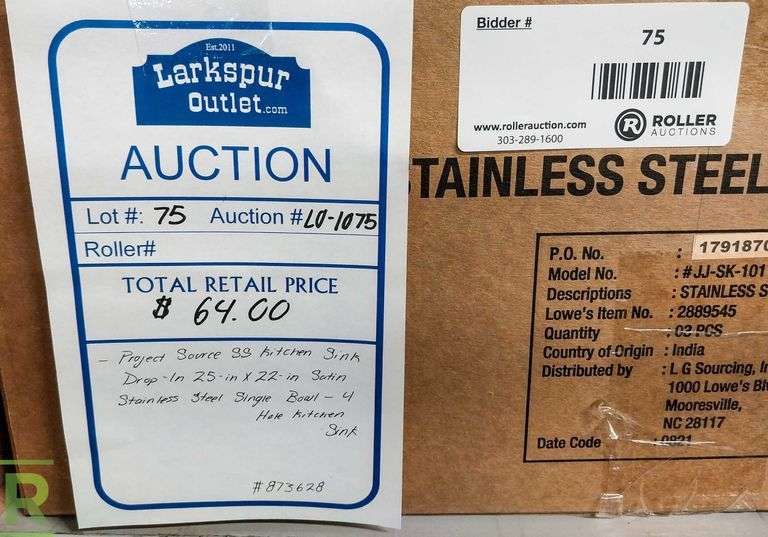 New Project Source SS kitchen sink Drop-In 25-in x 22-in Satin ...