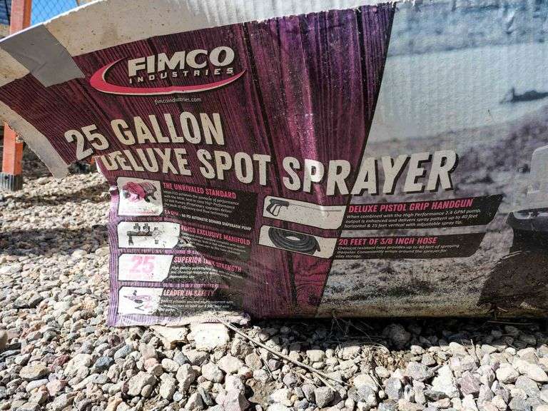 Fimco 25-Gallon Deluxe Spot Sprayer - Roller Auctions Fimco 25-Gallon Deluxe Spot Sprayer - Roller Auctions