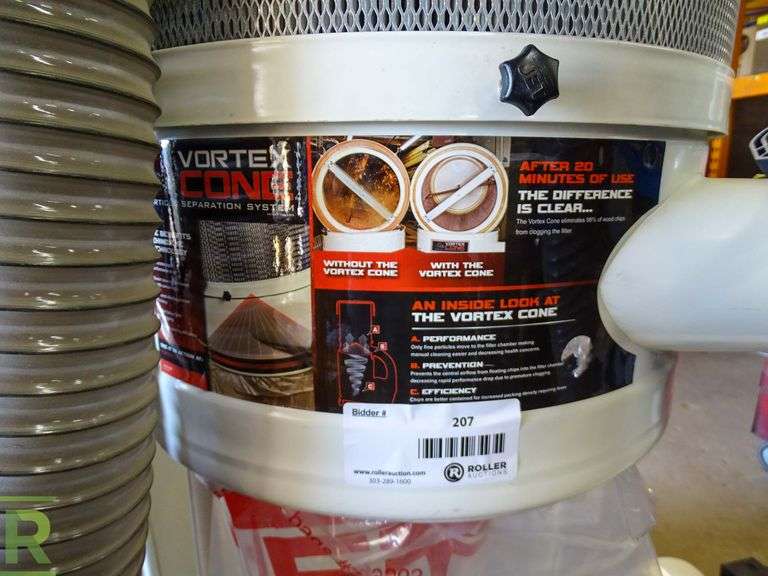 Jet DC-1100VX Vortex Cone Dust Collector on Casters, 115V - Roller Auctions