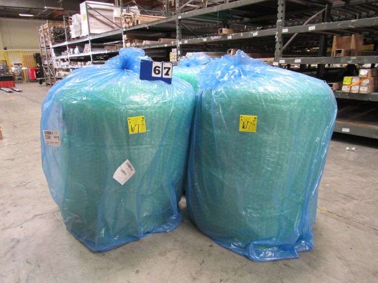 (3) BAGS BUBBLE RITE GREEN WRAP, 1/2" X 4-1/2" X 250' P12 WITH (4 ...