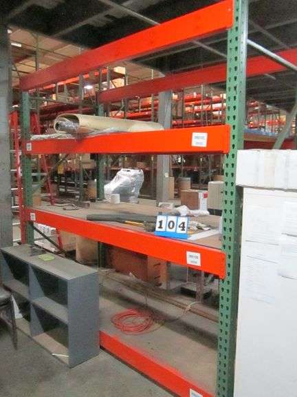 (2) SECTIONS, EMPTY PALLET RACK, APPROX. 9' X 42" X 10' TALL, BOLTED TO ...