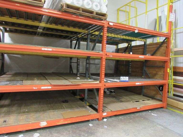 EMPTY PALLET RACK, TEAR DROP STYLE, APPROXIMATELY 8' X 44" X 9' TALL ...