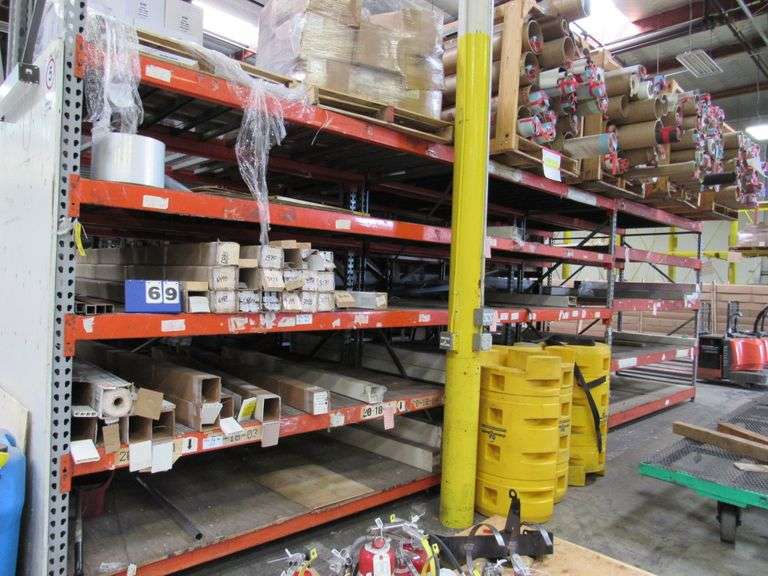 EMPTY PALLET RACK, TEAR DROP STYLE, APPROXIMATELY 8' X 42" X 12' TALL ...