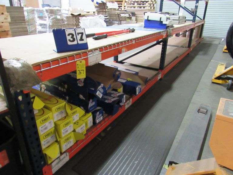 LOT (2) SECTIONS OF EMPTY PALLET RACK, APPROX. 8' X 42" X 3' TALL & (1 ...