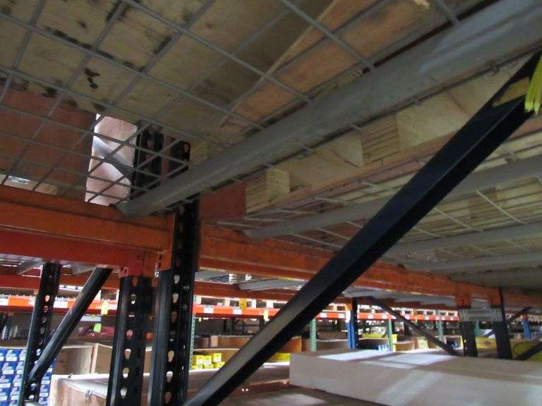 EMPTY PALLET RACK, TEAR DROP STYLE, APPROX. 8' X 42" X 16' TALL W/WIRE ...