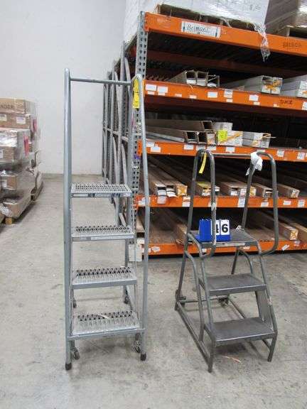 LOT, (1) COTTERMAN 4' PORTABLE SAFETY STEP LADDER AND (1) 3' PORTABLE ...
