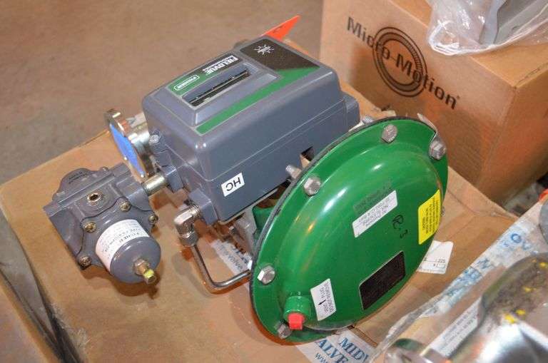 VALVE ACTUATOR WITH STAINLESS STEEL VALVE AND FISHER MODEL DVC2000 ...