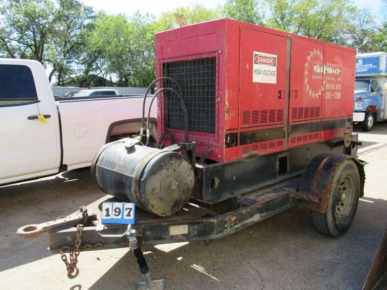 TRAILER MOUNTED GENERATOR, CAT MOTOR, 3-PHASE, 5JG00624, 3114 GENERATOR ...