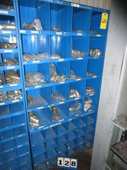 LOT, (2) FASTENAL NUT & BOLT BINS, APPROX. (1) 34" X 42" X 12" AND (1 ...