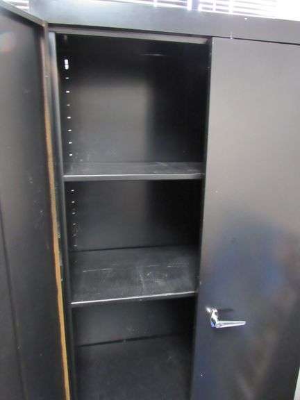 CONTENTS OF ROOM, INCLUDING 6' 2-DOOR METAL STORAGE CABINET, (2) 6 ...