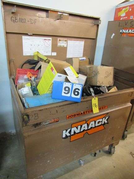 KNAACK JOBOX, MODEL NO. 483C, 4', PORTABLE, WITH CONTENTS AS SHOWN ...