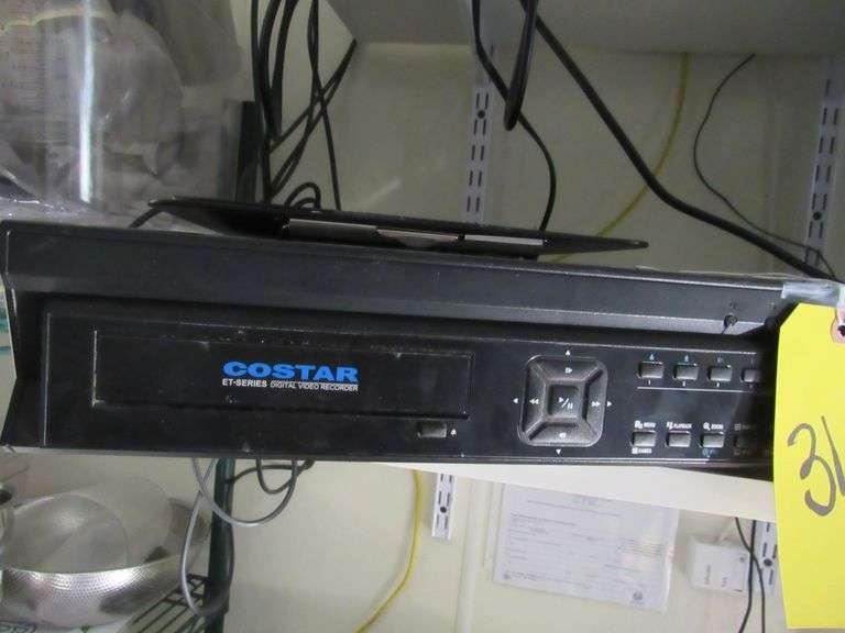 SURVEILLANCE SYSTEM WITH (4) CAMERAS, COSTAR MONITOR, COSTAR DVR ...
