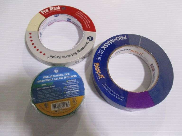 ASSORTED PARTIAL BOXES OF TAPE INCLUDING ELECTRICAL TAPE, TEFLON TAPE ...